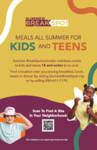 Spread the Word! – Summer BreakSpot Food Service Program